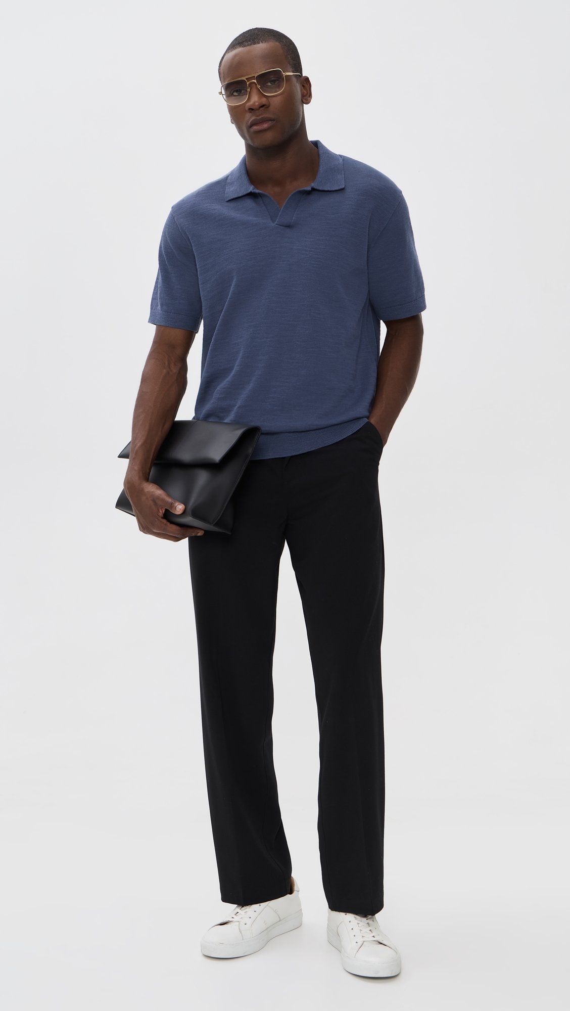 MADEWELL johnny-collar sweater polo shirt